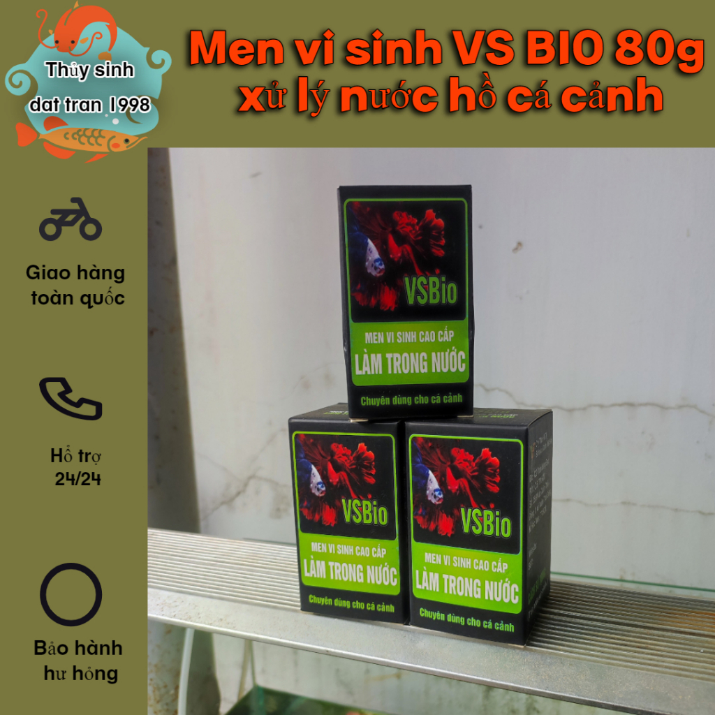 Men Vi Sinh VSBio 80g Dạng Bột Xử Lý Nước Hồ Cá Cảnh - Làm Trong Nước Bể Thủy Sinh cá cảnh tép ...