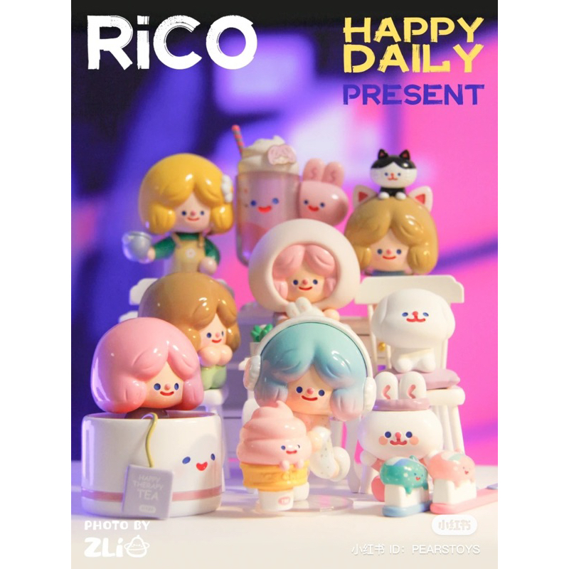Blindbox hộp mù Rico Happy Daily - Mô hình trưng bày dễ thương chính ...