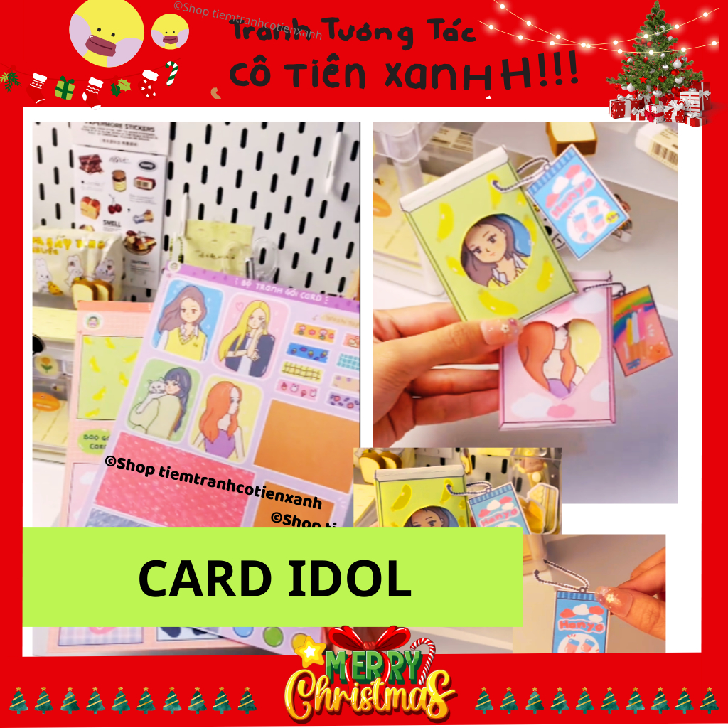 [4 - 15 TUỔI] Cô Tiên Xanh - CARD IDOL và 40 bộ Tranh Tương Tác , đồ chơi giấy | Shopee Việt Nam