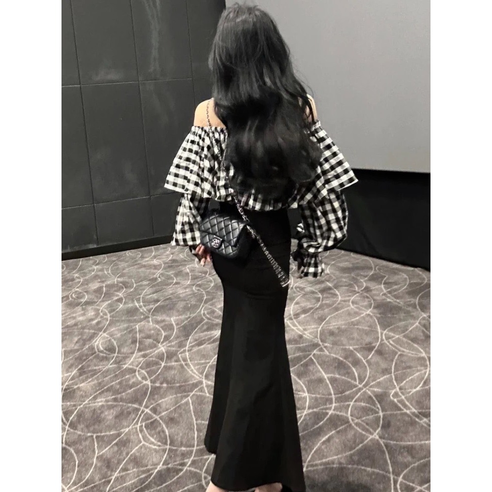 [ĐỢI 10 NGÀY]- Áo caro/ Váy đuôi cá thun | Shopee Việt Nam