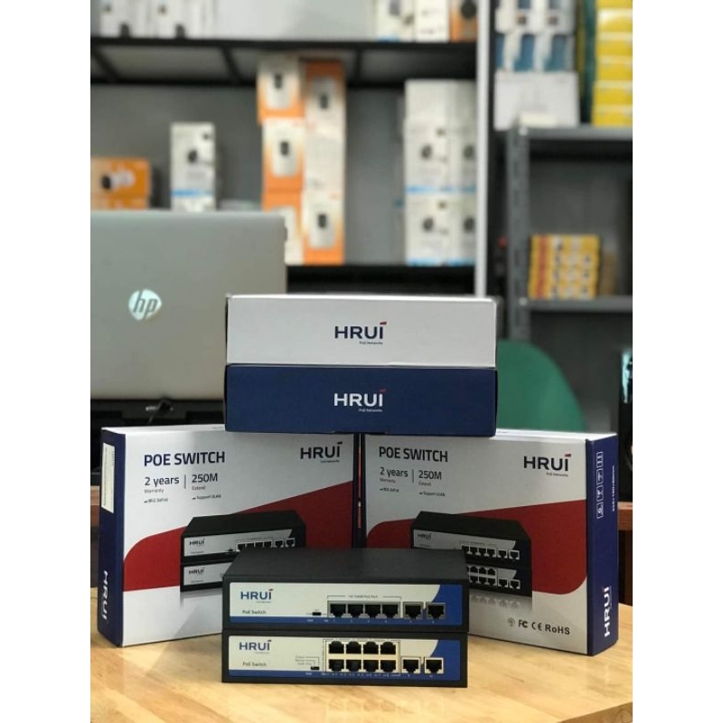 Switch POE HRUI 4 Cổng POE, 8 Cổng POE + 2 Cổng Uplink - Hàng Chính ...