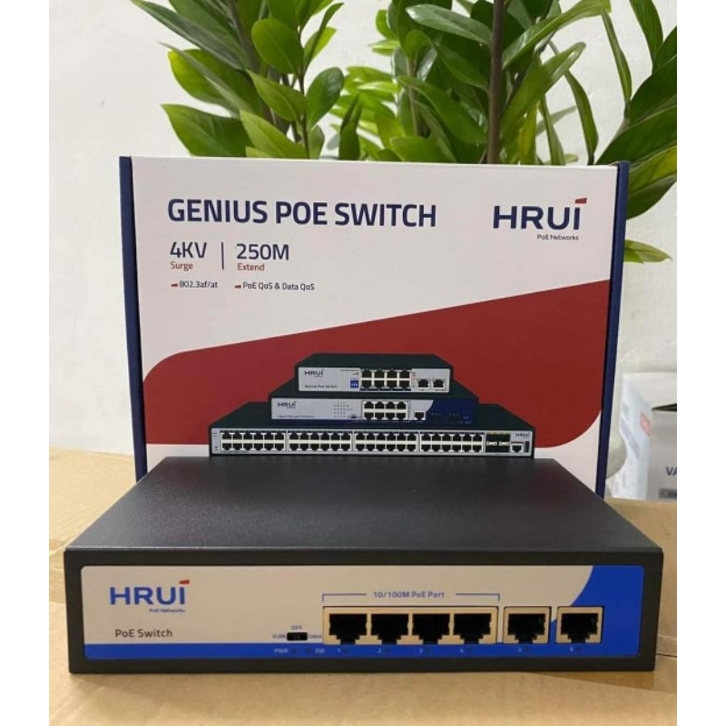 Switch POE HRUI 4 Cổng POE, 8 Cổng POE + 2 Cổng Uplink - Hàng Chính ...
