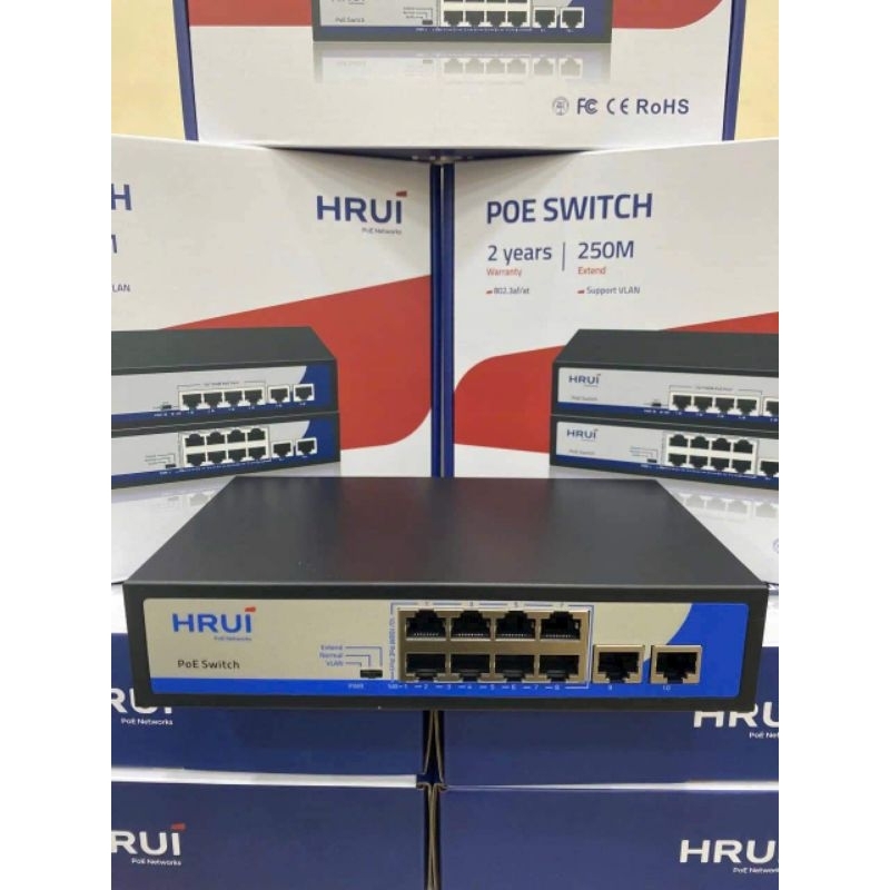 Switch POE HRUI 4 Cổng POE, 8 Cổng POE + 2 Cổng Uplink - Hàng Chính ...