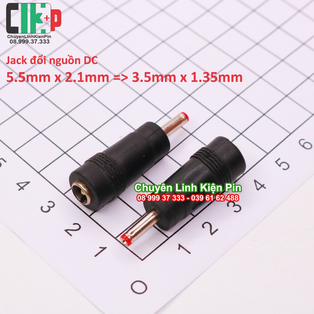 [ Chui đỏ ] Jack đổi nguồn DC 5.5mm x 2.1mm sang 3.5mm x 1.35mm ( CLKP ...