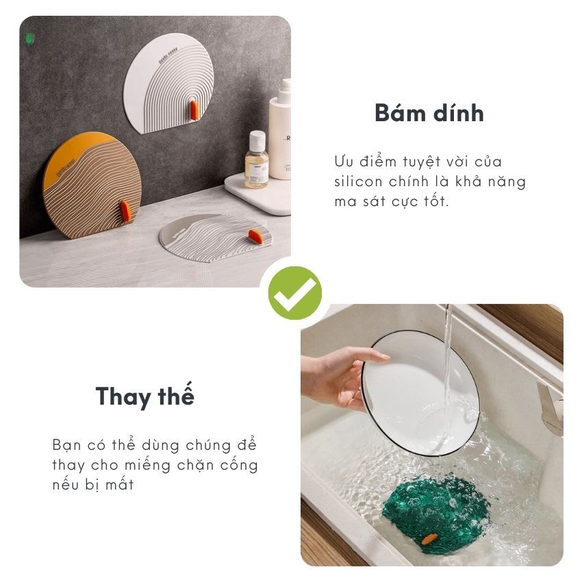 Nắp đậy cống thoát nước ngăn mùi hôi silicon FEEKA, ống bịt cống chặn ...