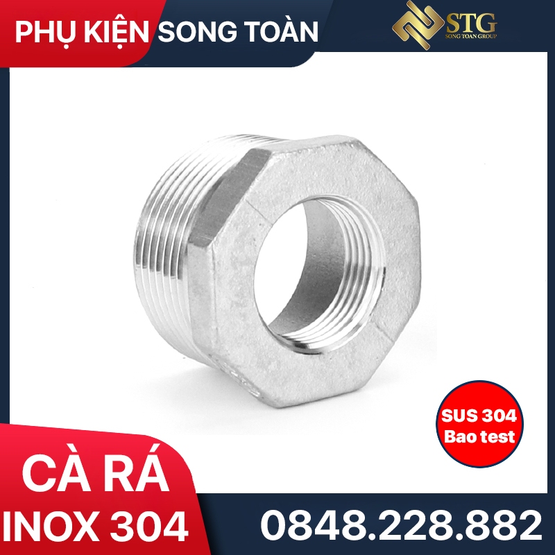 Cà Rá Inox 304 Phi 42 49 60, Đầu Nối Chuyển Ren Trong Ren Ngoài Inox ...