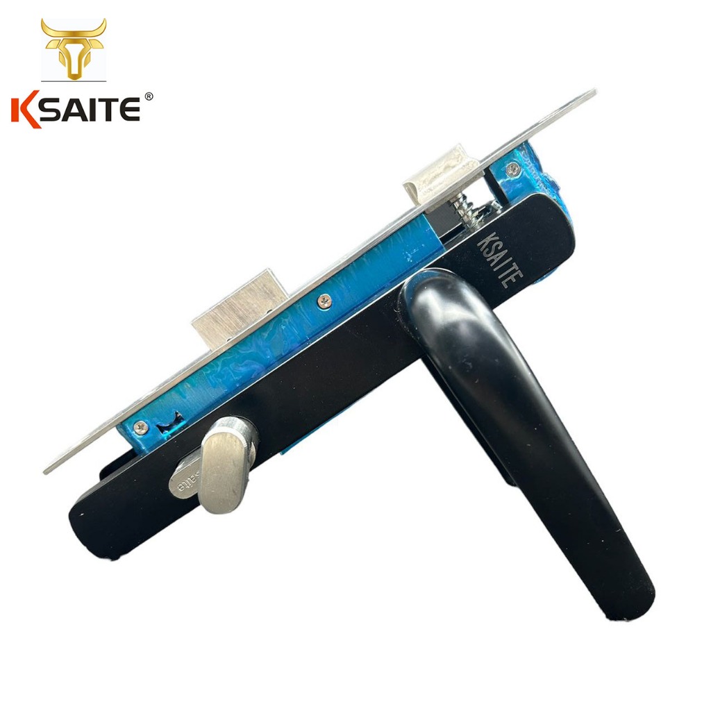 Khóa Ksaite 512HS tay bầu nhôm kính màu đen thích hợp lắp hệ XingFa 55 ...