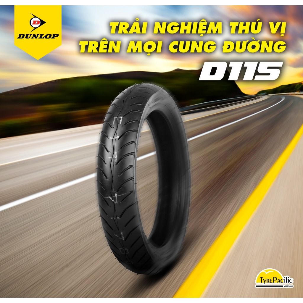 VỎ LỐP DUNLOP GAI D115 xe AB,MIO,CLICK,VISION, ATILA,LEAD,SAPCY,SCR ...