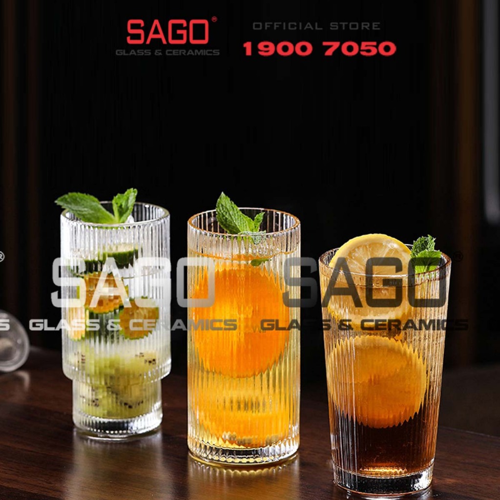 Ly Thủy Tinh Delisoga Studio Stripes Rock Glass 335ml | Shopee Việt Nam