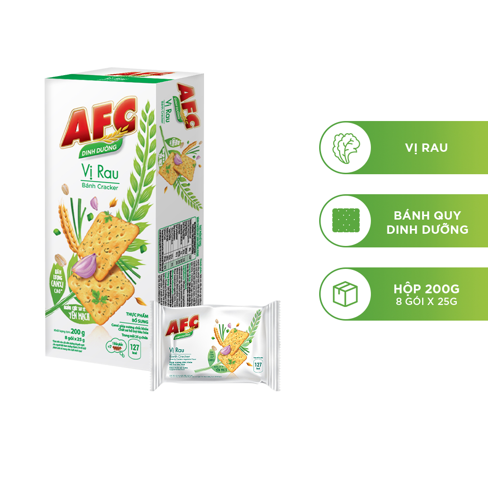 Bánh AFC dinh dưỡng nhiều vị 172g - 8 gói x 21,5g | Shopee Việt Nam