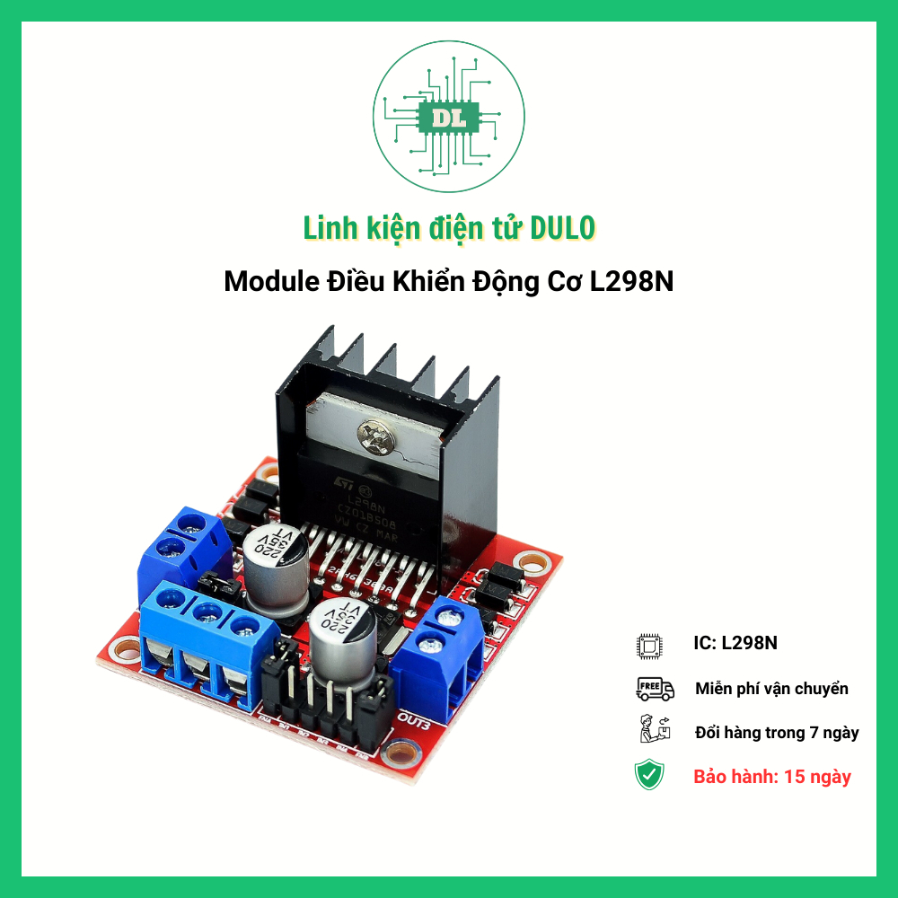 Module L298 L298N Điều Khiển Động Cơ DC / Mạch Cầu H | Shopee Việt Nam