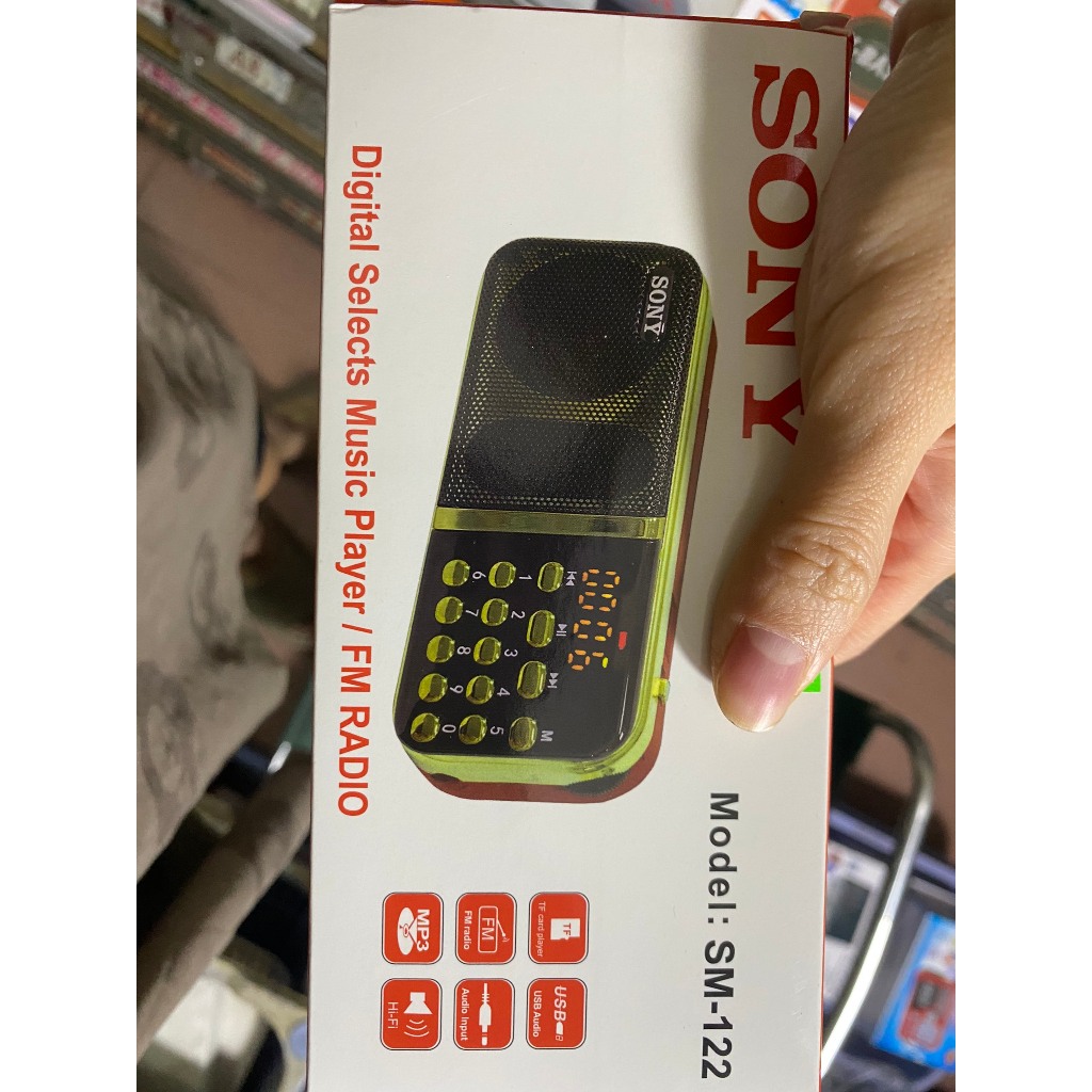 Đài SONY SM- 122 có khe cắm USB/2 khe cắm thẻ nhớ ,đài FM | Shopee Việt Nam