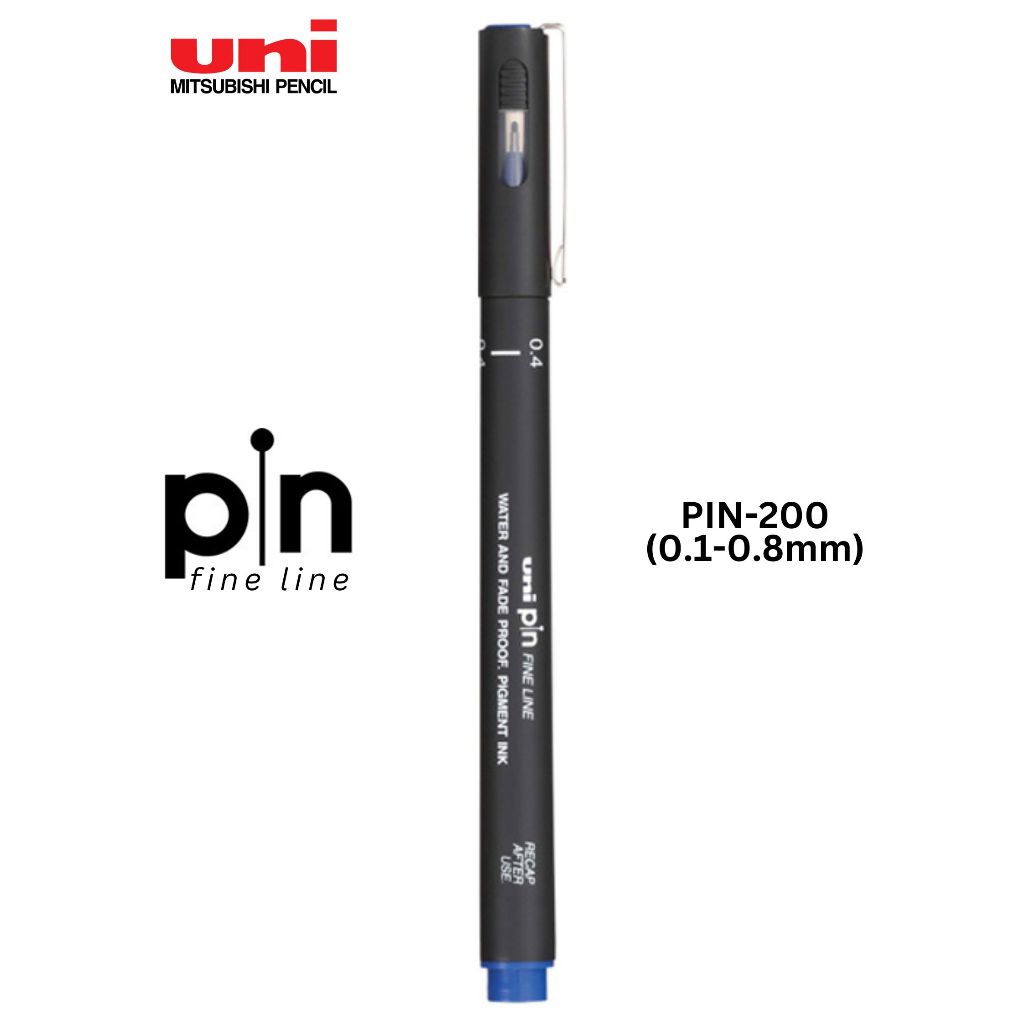 Bút vẽ kỹ thuật UNI PIN-200 Fine Liner (BLUE) | Shopee Việt Nam