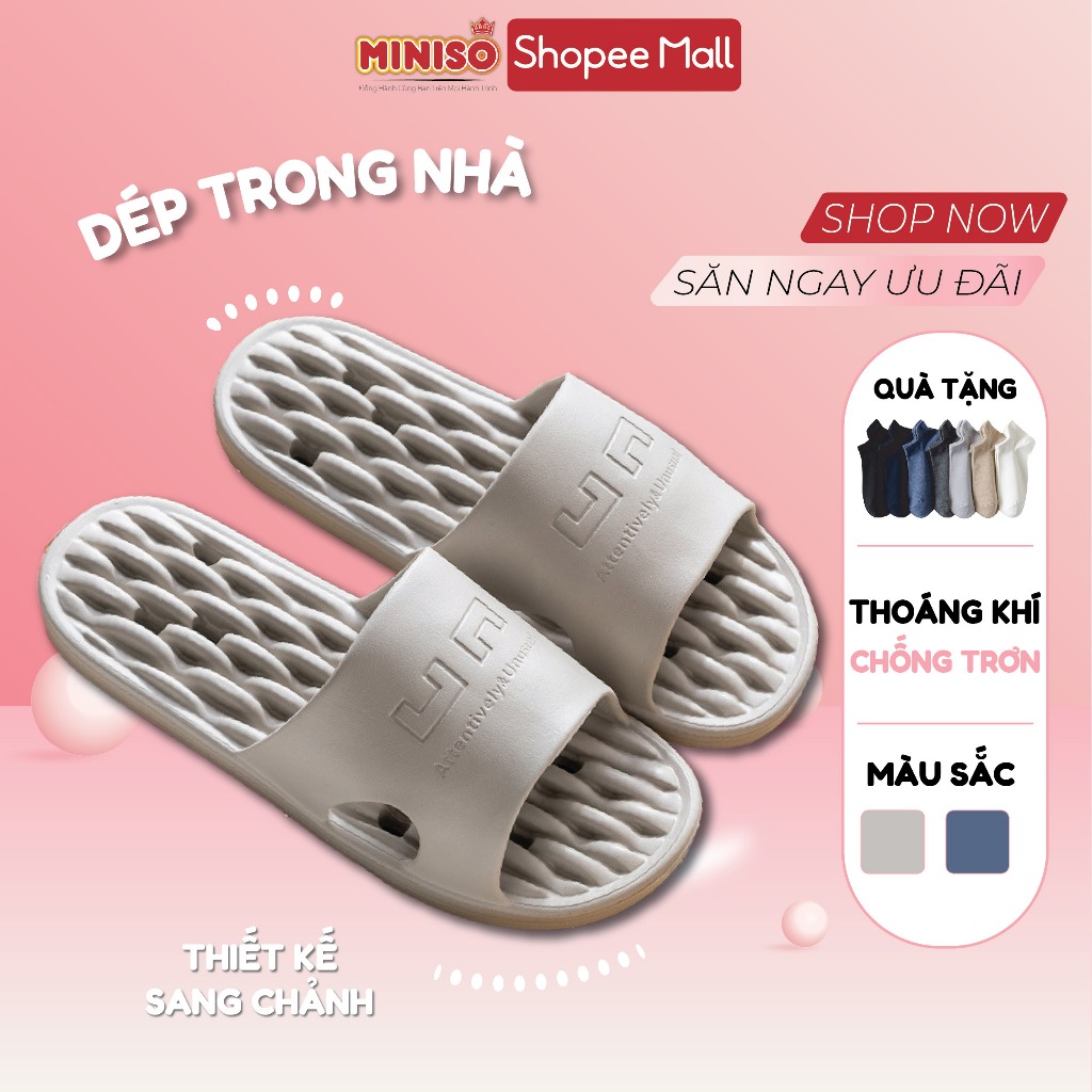 Dép mang trong nhà có lỗ thoáng khí chống trơn trượt MINISO STORE ...
