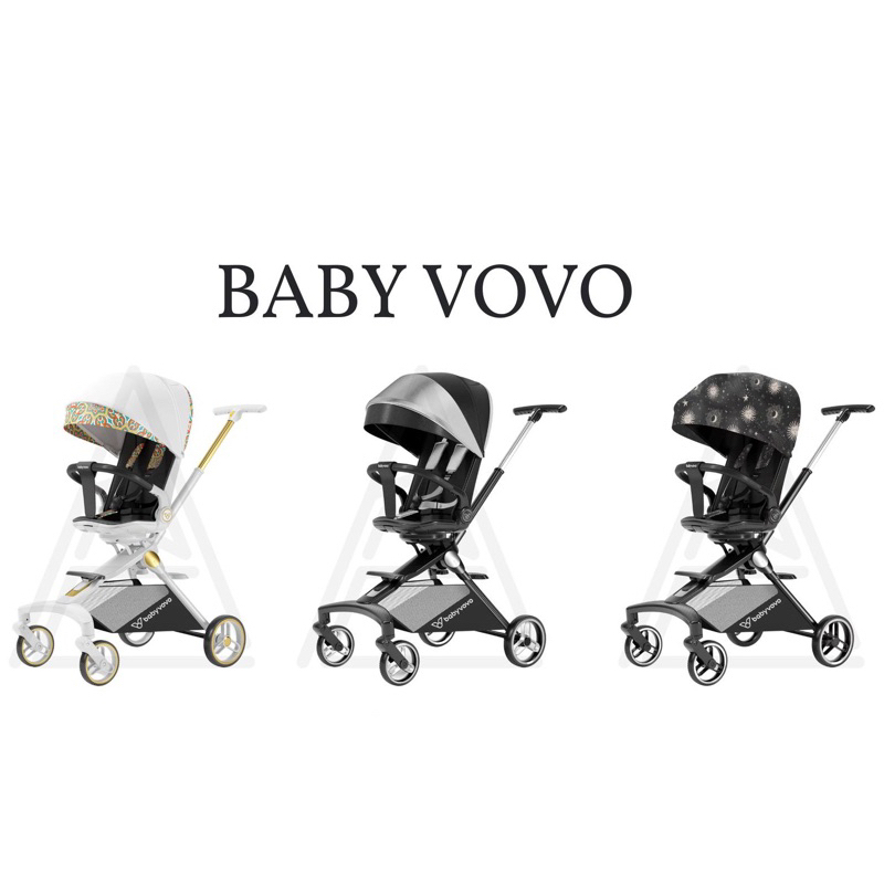Xe đẩy 2 chiều gấp gọn cao cấp BABY VOVO V9 trắng cho bé từ 0-6 tuổi ...