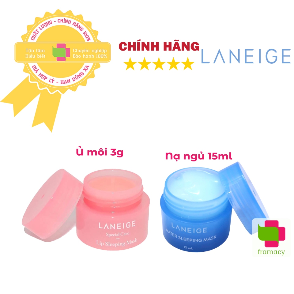 Mặt nạ ngủ, ủ môi ngủ Laneige Water/Lip Sleeping Mask, Hàn Quốc (15ml,70ml/3g,20g) dưỡng ẩm cho ...