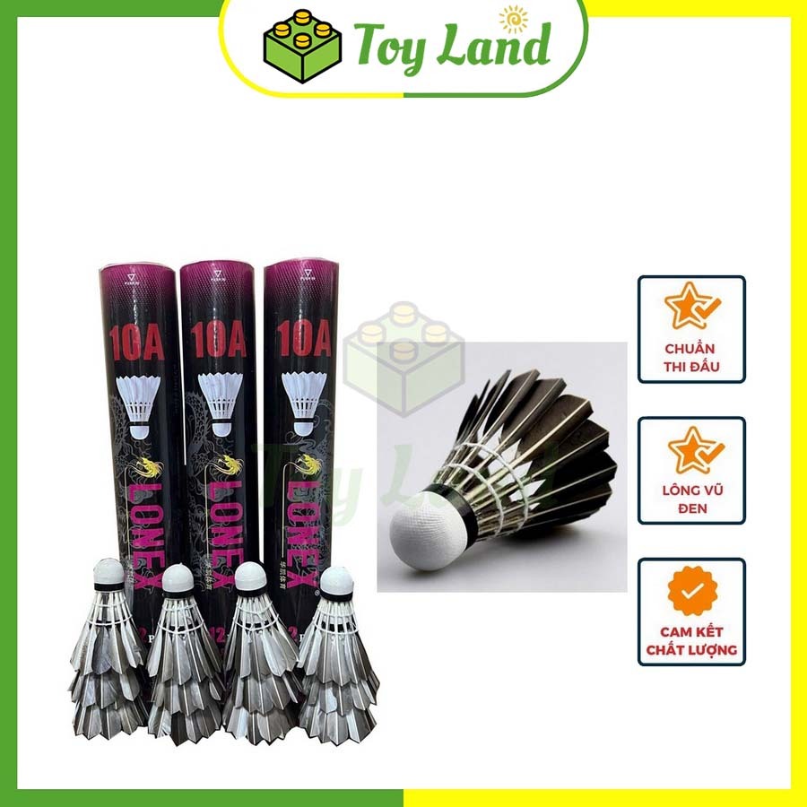 [Lonex] Ống Cầu Lông Đen Chính Hãng 12 Trái Cầu Lông Ngỗng Dùng Tập ...