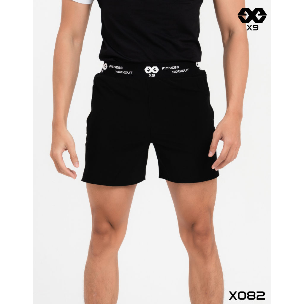 Quần Short Thun Nam Thể Thao Lưng Cao 5cm Tập Gym Chạy Bộ Cầu Lông - X9 Sportswear - X082 ...