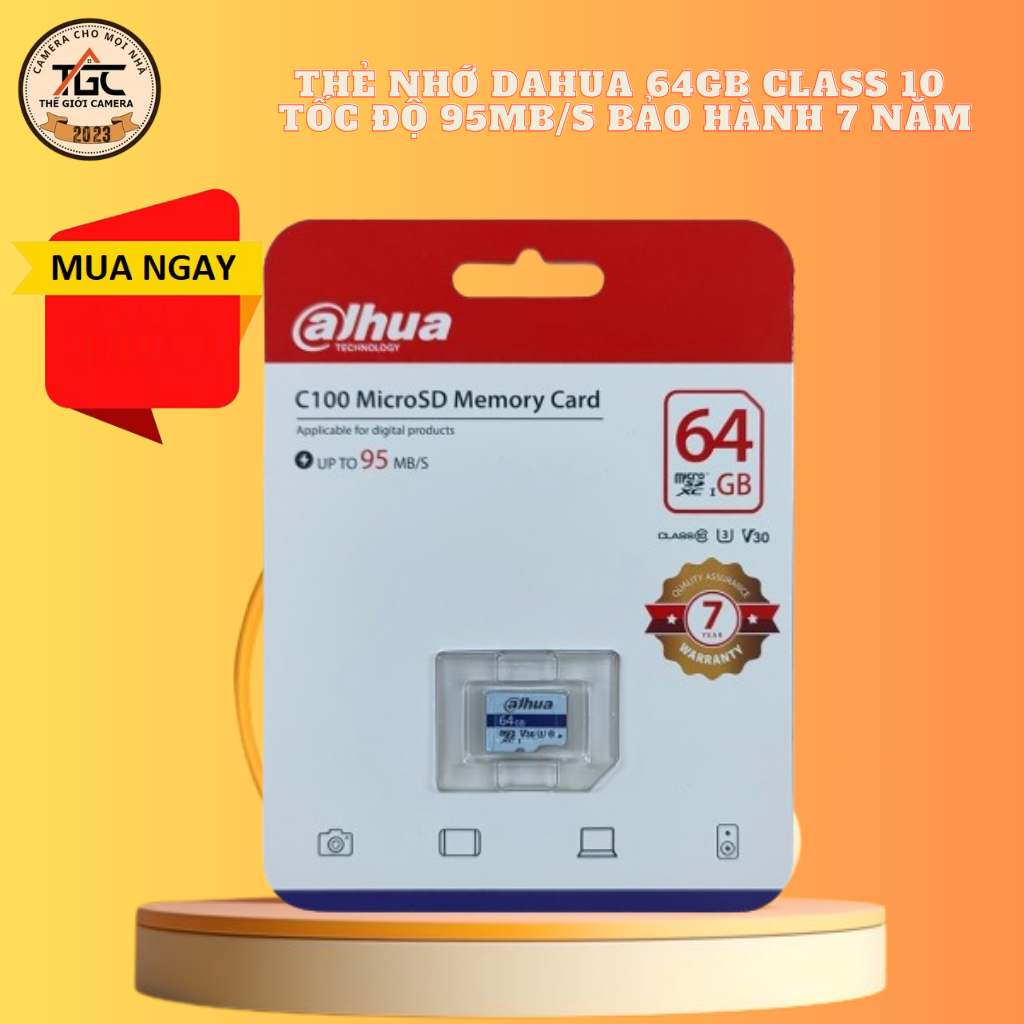 Thẻ nhớ Dahua 64GB Class 10 tốc độ 95MB/s bảo hành 7 năm | Shopee Việt Nam
