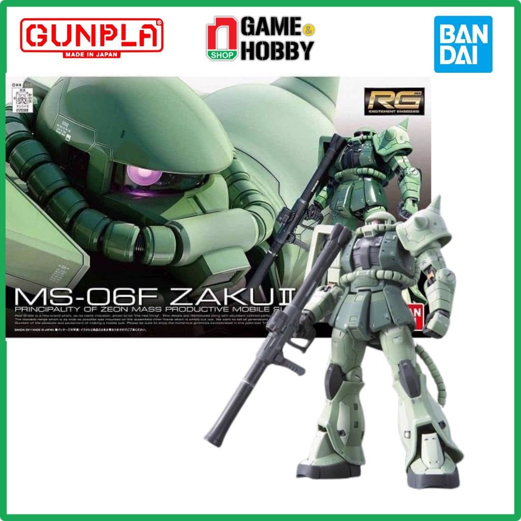 MS-06F ZAKU II - RG - 1/144 - MÔ HÌNH GUNDAM CHÍNH HÃNG | Shopee Việt Nam