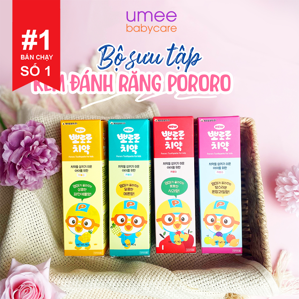 Kem đánh răng nuốt được Pororo cho bé từ 3 tuổi 28g/80g/90g | Shopee Việt Nam