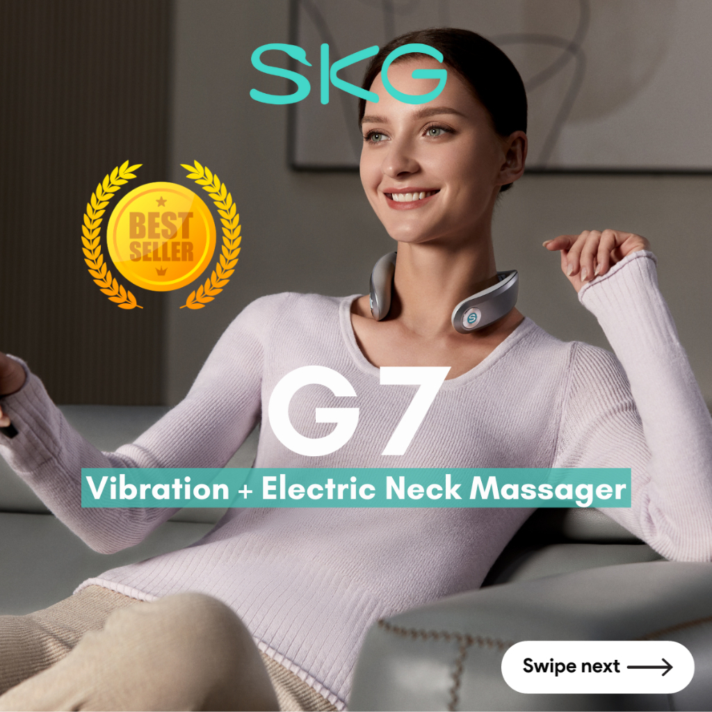 Máy massage cổ SKG G7 Pro massage vật lý kết hợp xung điện chườm nóng, hồng ngoại | SKG By Kata ...
