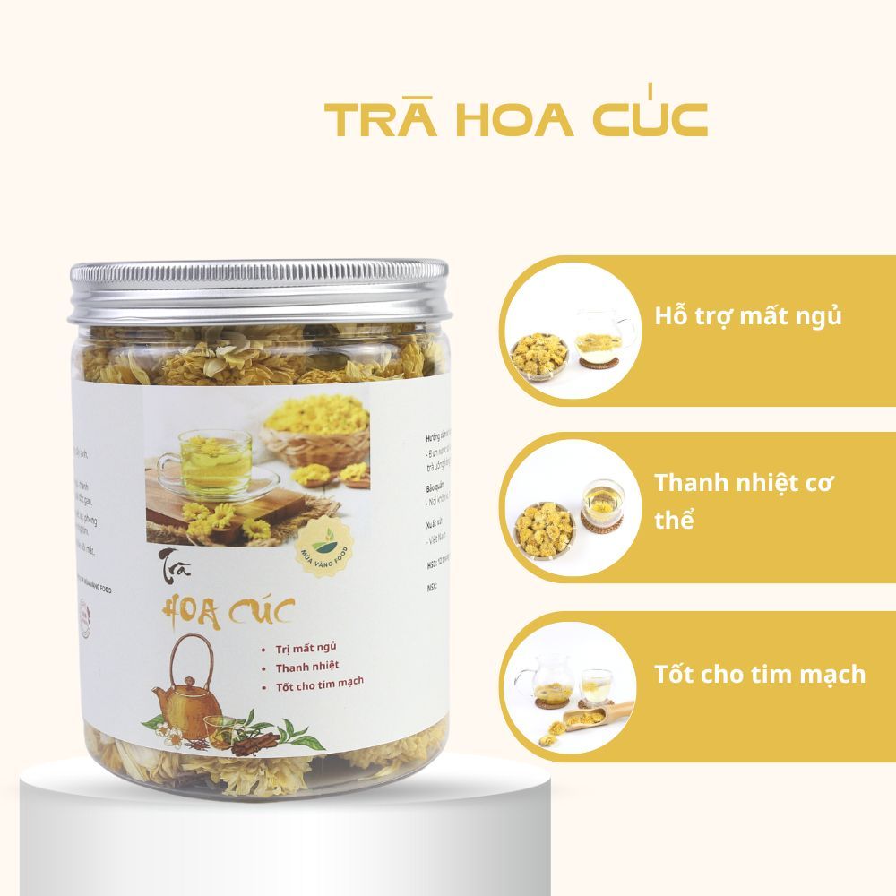 Trà Hoa Cúc Vàng MÙA VÀNG FOOD giúp ngủ ngon, tốt cho tim mạch | Shopee ...