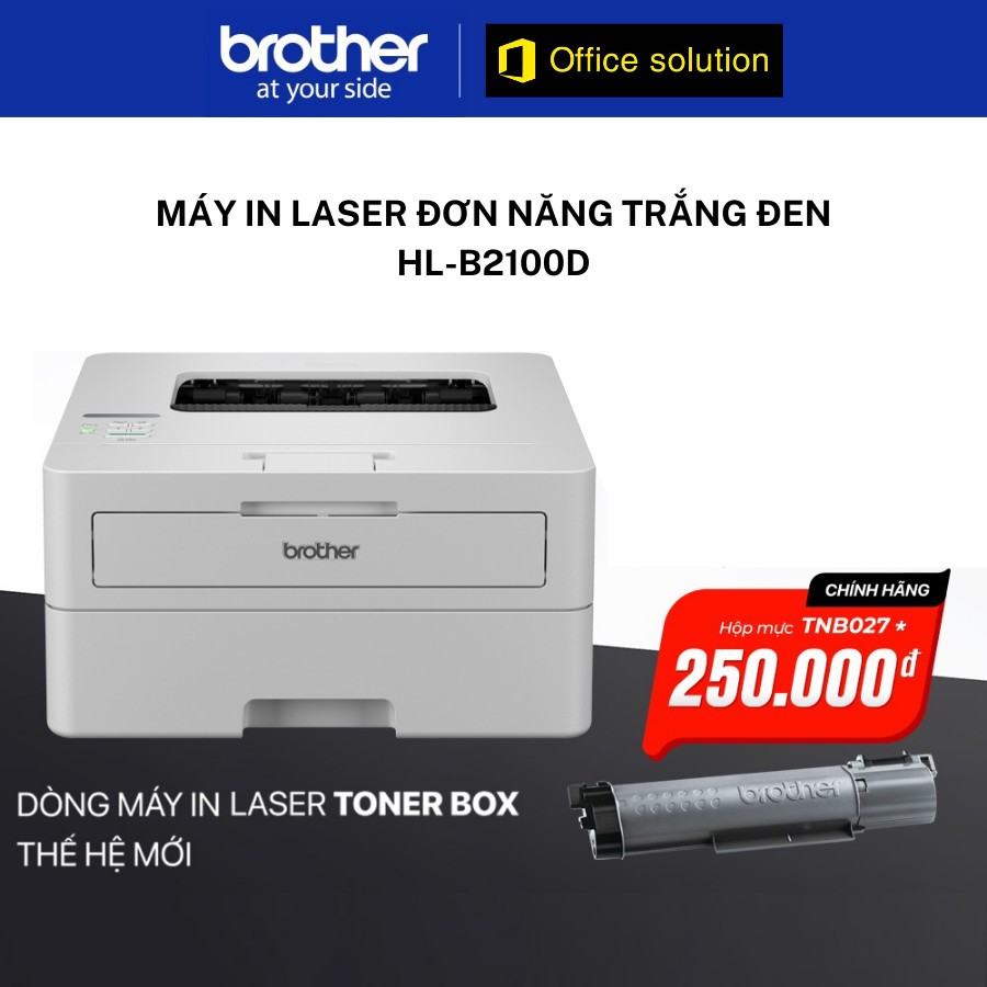 Máy in laser trắng đen Brother HL-B2100D - In 2 mặt tự động - BH Chính ...