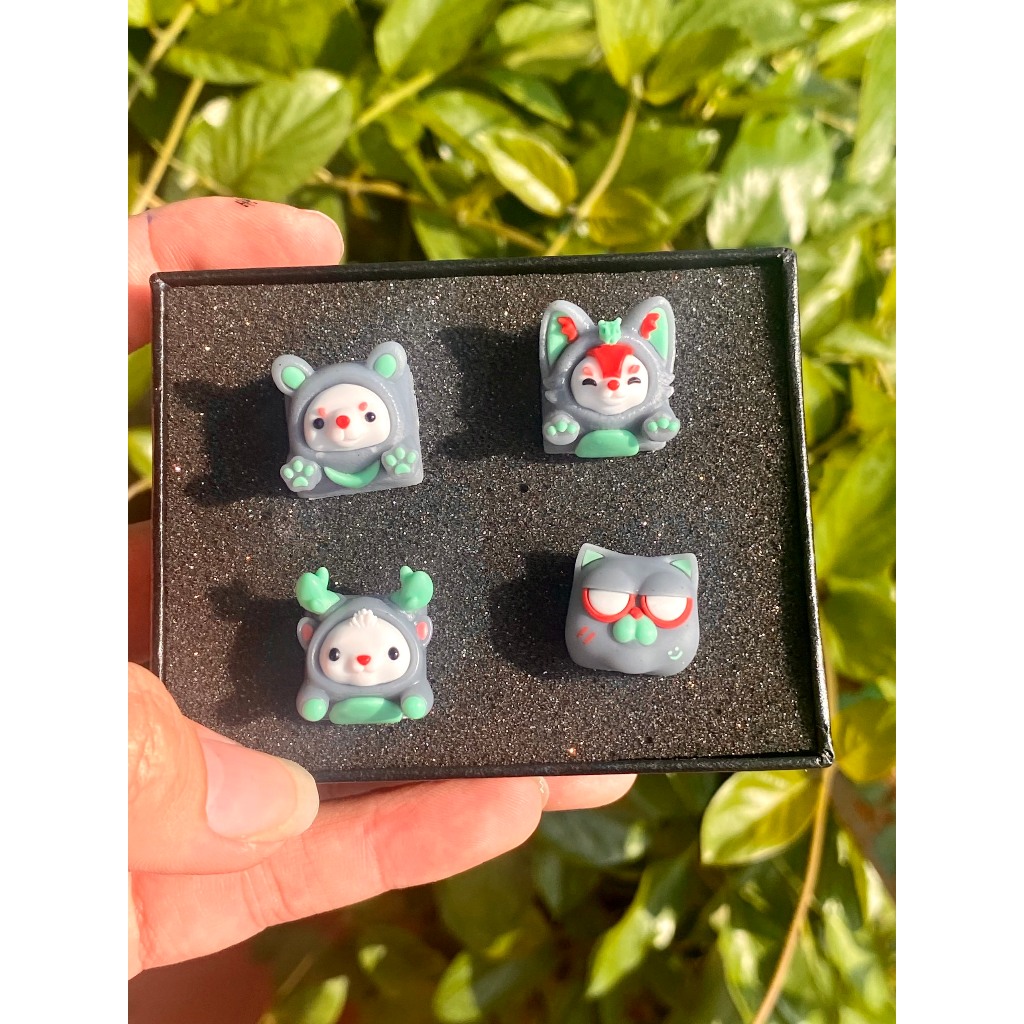 Nút bàn phím cơ resin dễ thương DJ.Peng, Lessy, Rudory, Fenny, Dalbok ...
