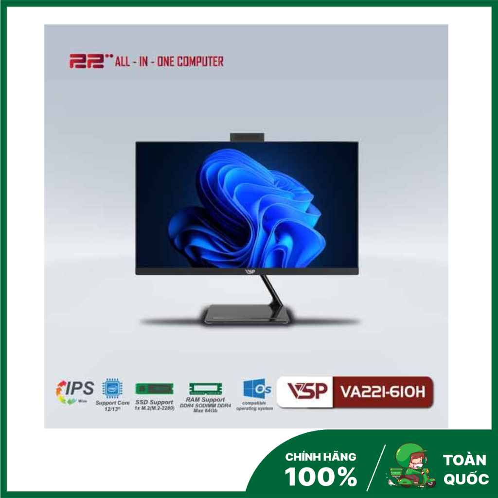 Máy tính để bàn VSP All in One VA221-610H (chưa bao gồm RAM & SSD ...