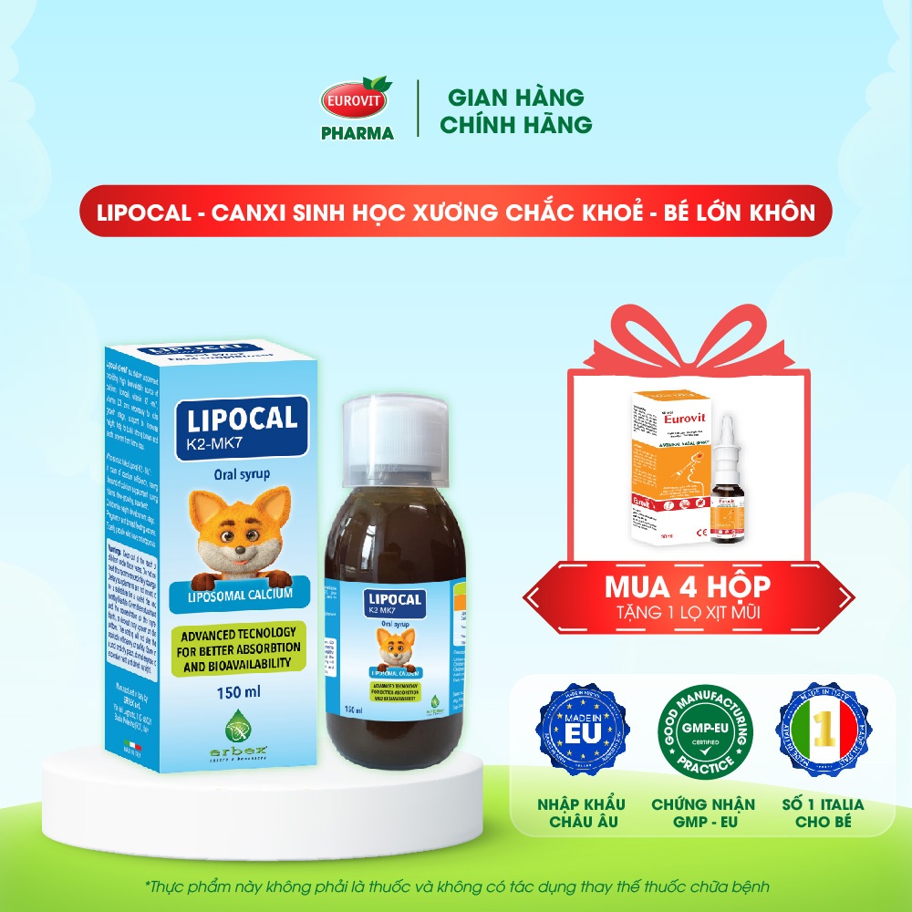 Canxi Sinh Học Cho Bé Lipocal - Tăng Chiều Cao, Hấp Thu Tối Đa - Nhập ...