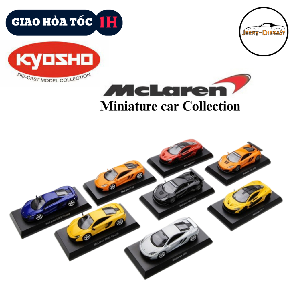 Mô hình xe ô tô - Kyosho Mclaren Collection (Mclaren Coupe-12c-12c GT3-P1) tỉ lệ 1/64 New nguyên ...