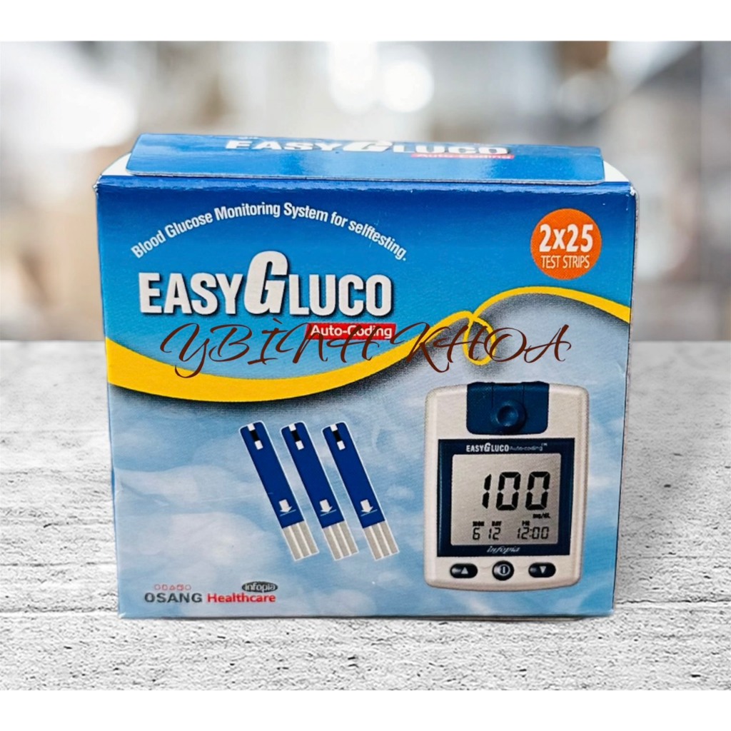 (CHÍNH HÃNG) Que thử đường huyết EasyGluco Hộp 50 Que Và Lọ 25 Que DATE ...