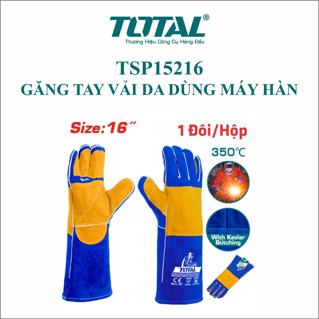 16" Găng tay hàn chịu nhiệt cao Total TSP15216 | Shopee Việt Nam