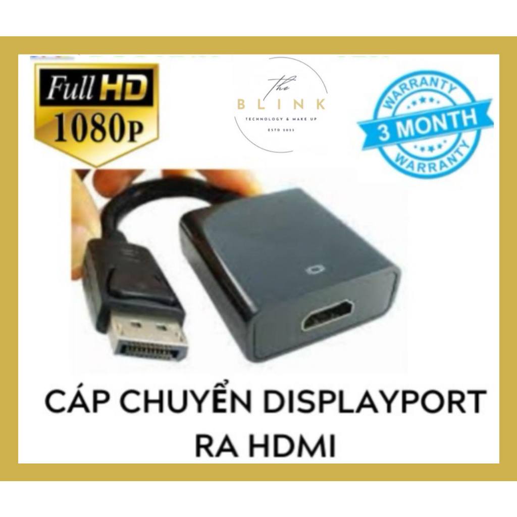 Cáp chuyển DisplayPort to HDMI dùng cho laptop, máy tính | Shopee Việt Nam