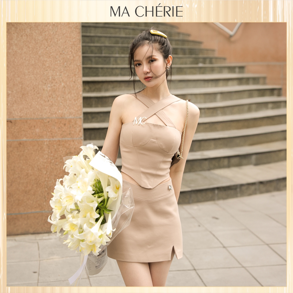 Áo corset nữ MILLIE chất vải kaki 2 da ôm body MA CHÉRIE - AMC220606 ...