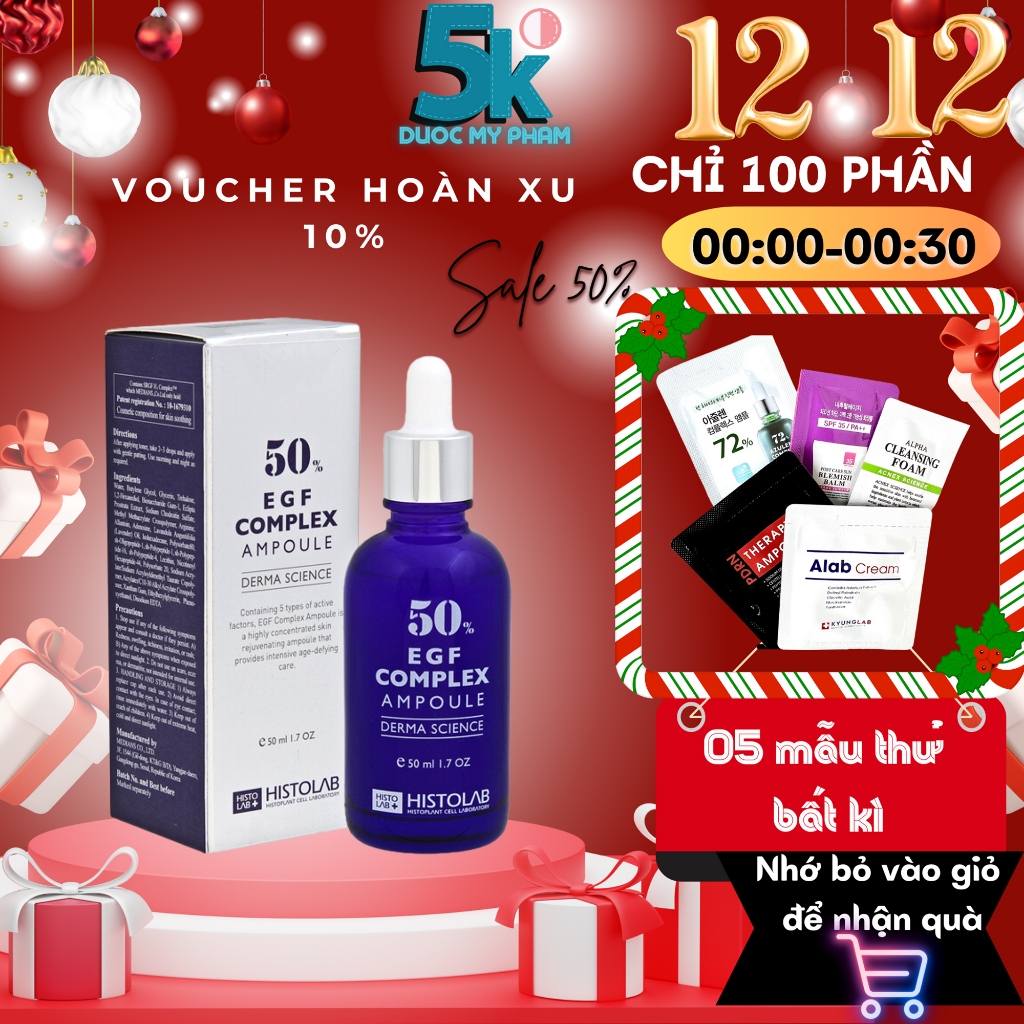 Tinh Chất Histolab EGF Complex Ampolue 50% - Chống lão hóa và Trẻ hóa da 50ml | Shopee Việt Nam
