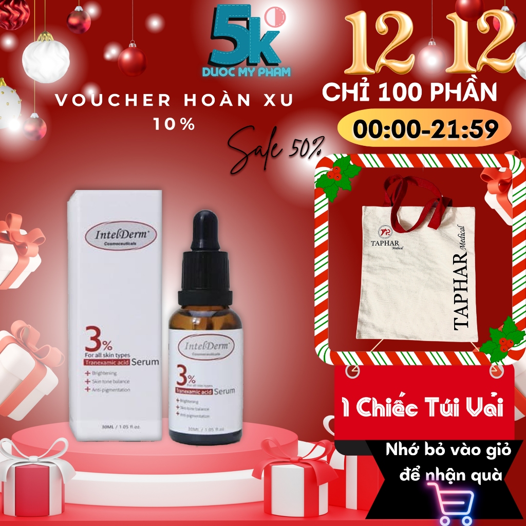 Serum sáng da IntelDerm 3% - Chuyên cấp ẩm phục hồi và mờ thâm nám ...