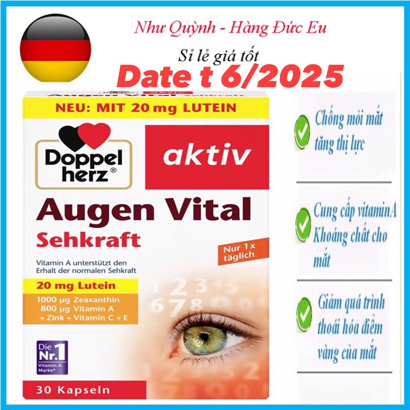 VIÊN UỐNG BỔ MẮT Augen Vital Doppel herz | Shopee Việt Nam