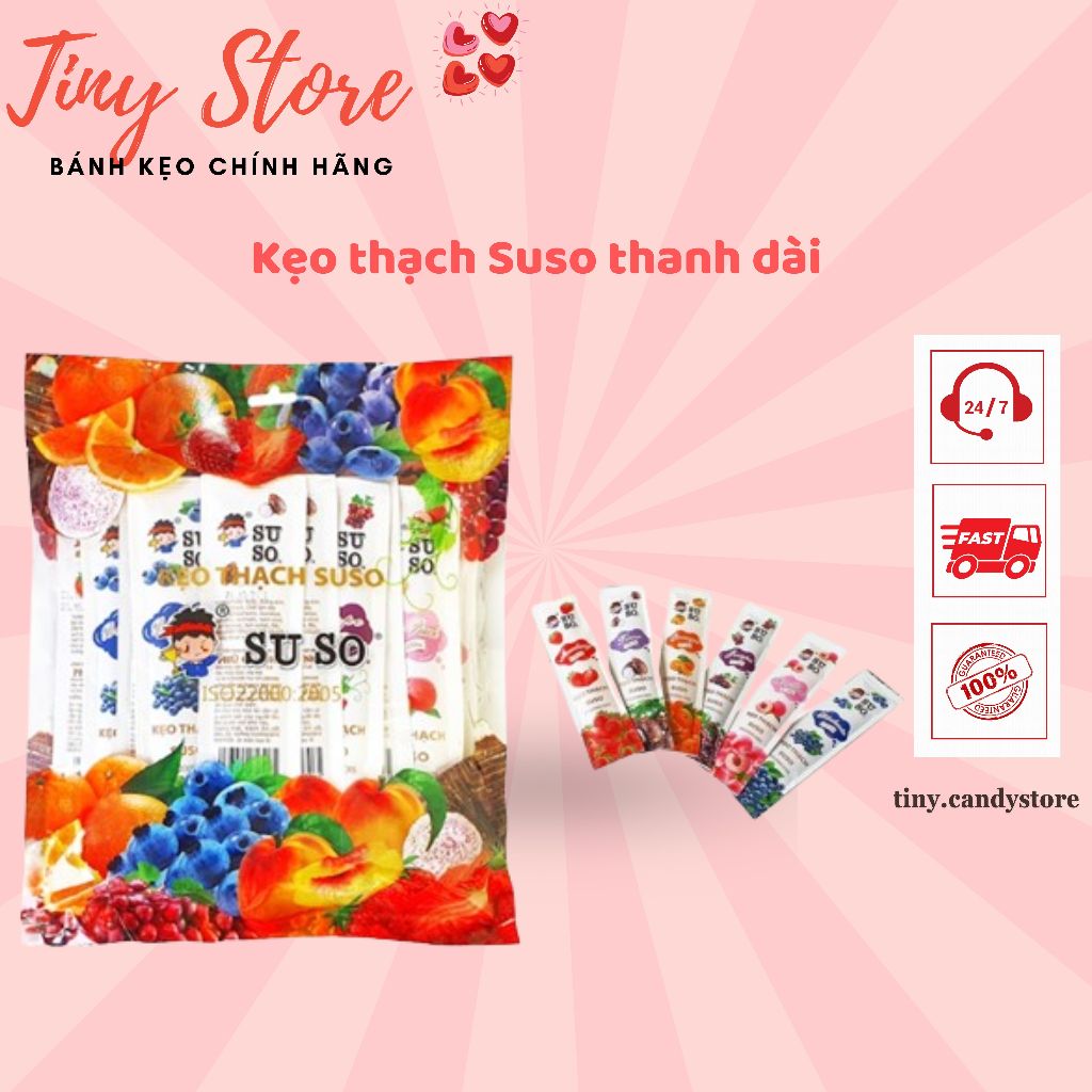 Kẹo thạch Suso thanh dài 800g 1 túi(25 thanh) | Shopee Việt Nam