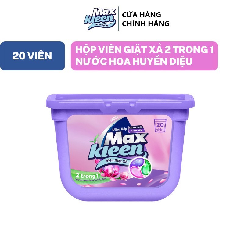 Hộp Viên Giặt Xả MaxKleen 2 Trong 1 Hương Huyền Diệu (20 Viên/Hộp ...