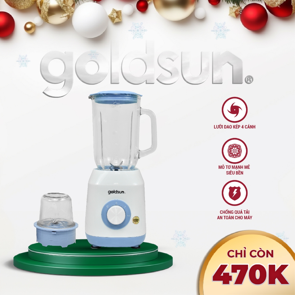 Máy xay sinh tố Goldsun GBL4104 công suất 400W, 2 cối thủy tinh cao cấp | Shopee Việt Nam