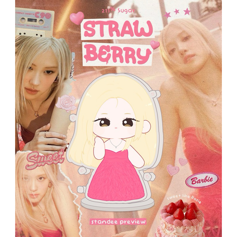 21% sugar | STANDEE & KEYRING ROSÉ STRAWBERRY | Shopee Việt Nam