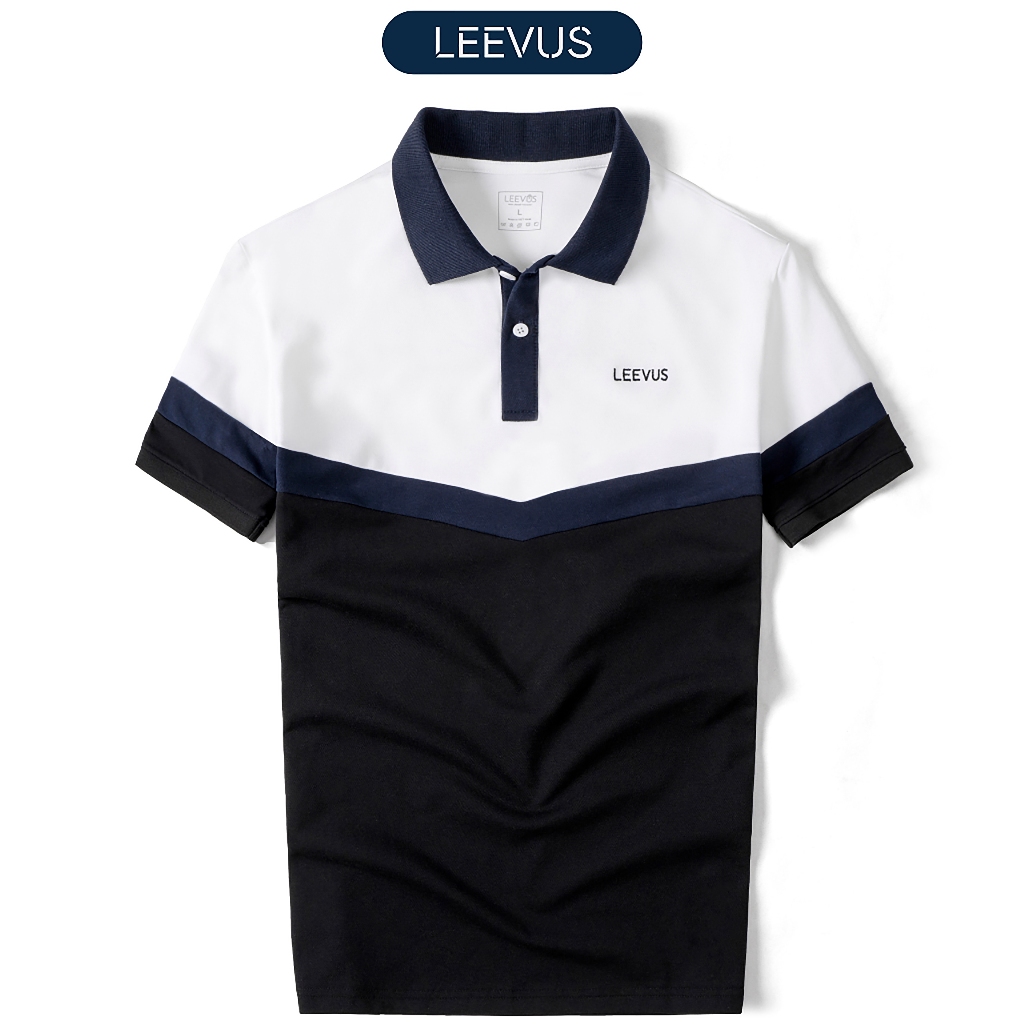 [TẶNG HỘP CHO ĐƠN TỪ 499K] Áo Polo nam có cổ RAKEN LEEVUS màu trắng ...