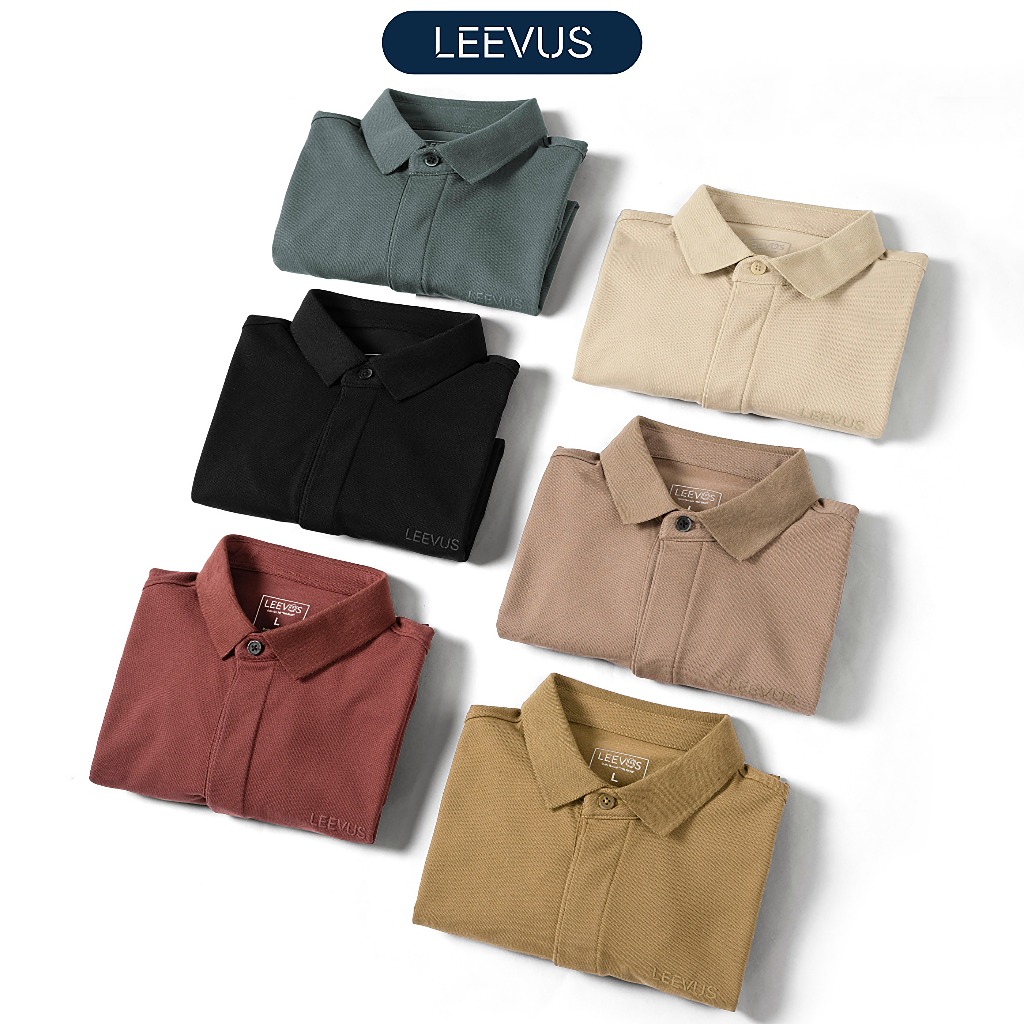 [TẶNG HỘP CHO ĐƠN TỪ 499K] Áo Polo nam trơn basic NOIRR LEEVUS cổ dáng ...