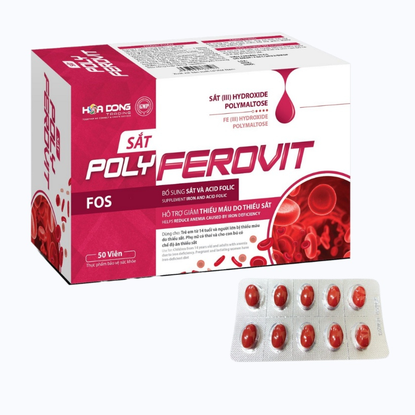 Viên bổ sung sắt Vasih Poly Ferovit hộp 50 viên nang mềm | Shopee Việt Nam