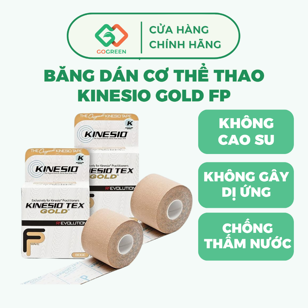 [CHÍNH HÃNG] Băng Keo Thể Thao Kinesio Tex Gold FP 5cm x 5m - Hỗ Trợ Vận Động, Chấn Thương & Hồi ...