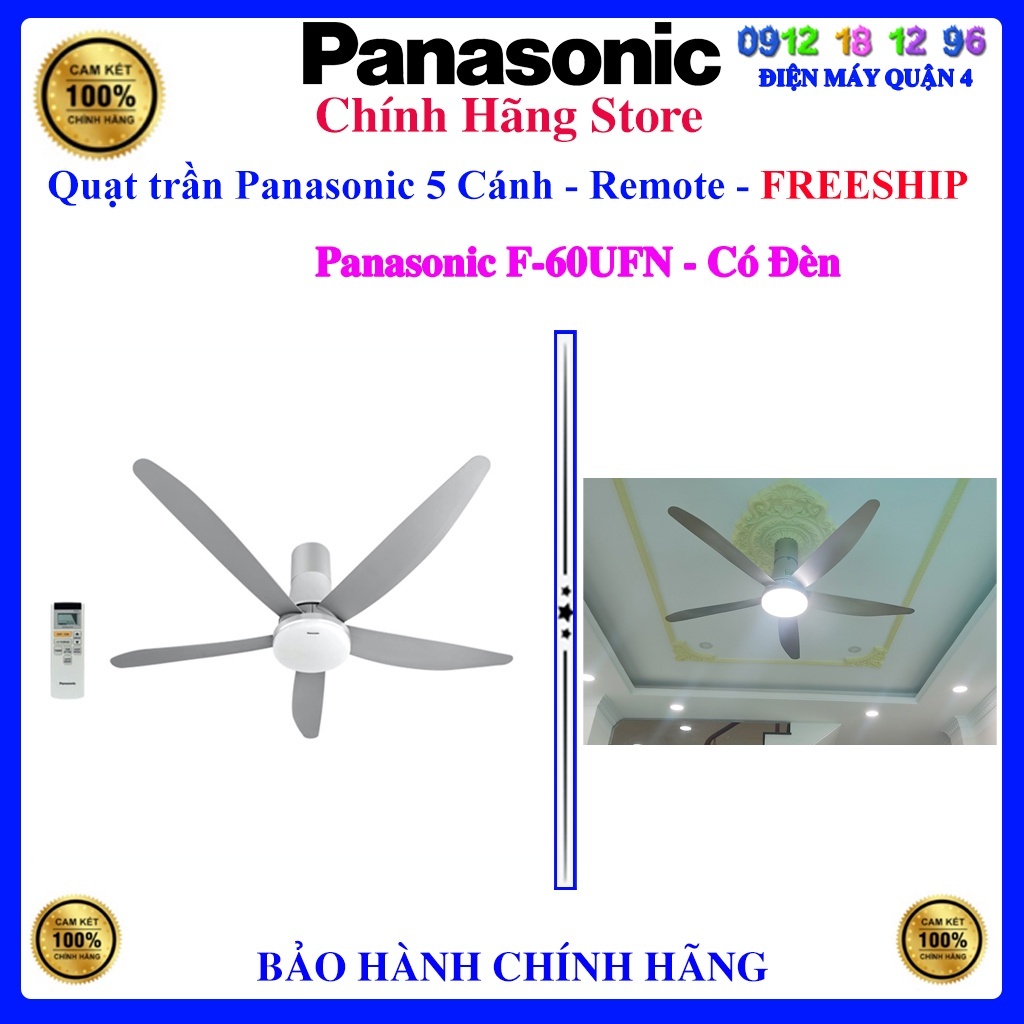 Quạt Trần Panasonic 5 cánh F‑60UFN - hàng chính hãng | Shopee Việt Nam