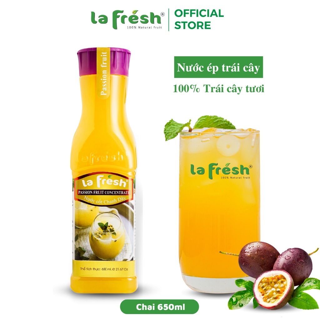 NƯỚC ÉP CHANH DÂY CÔ ĐẶC LAFRESH CHAI 650ML | Shopee Việt Nam