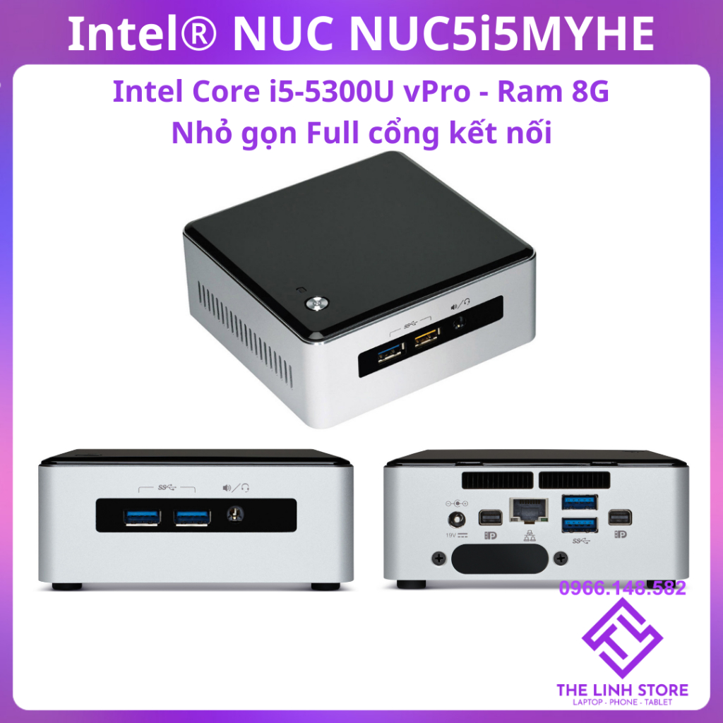 Máy tính Mini PC Intel NUC 5 NUC5i5MYHE - Core i5 5300U Ram 8G | Shopee ...